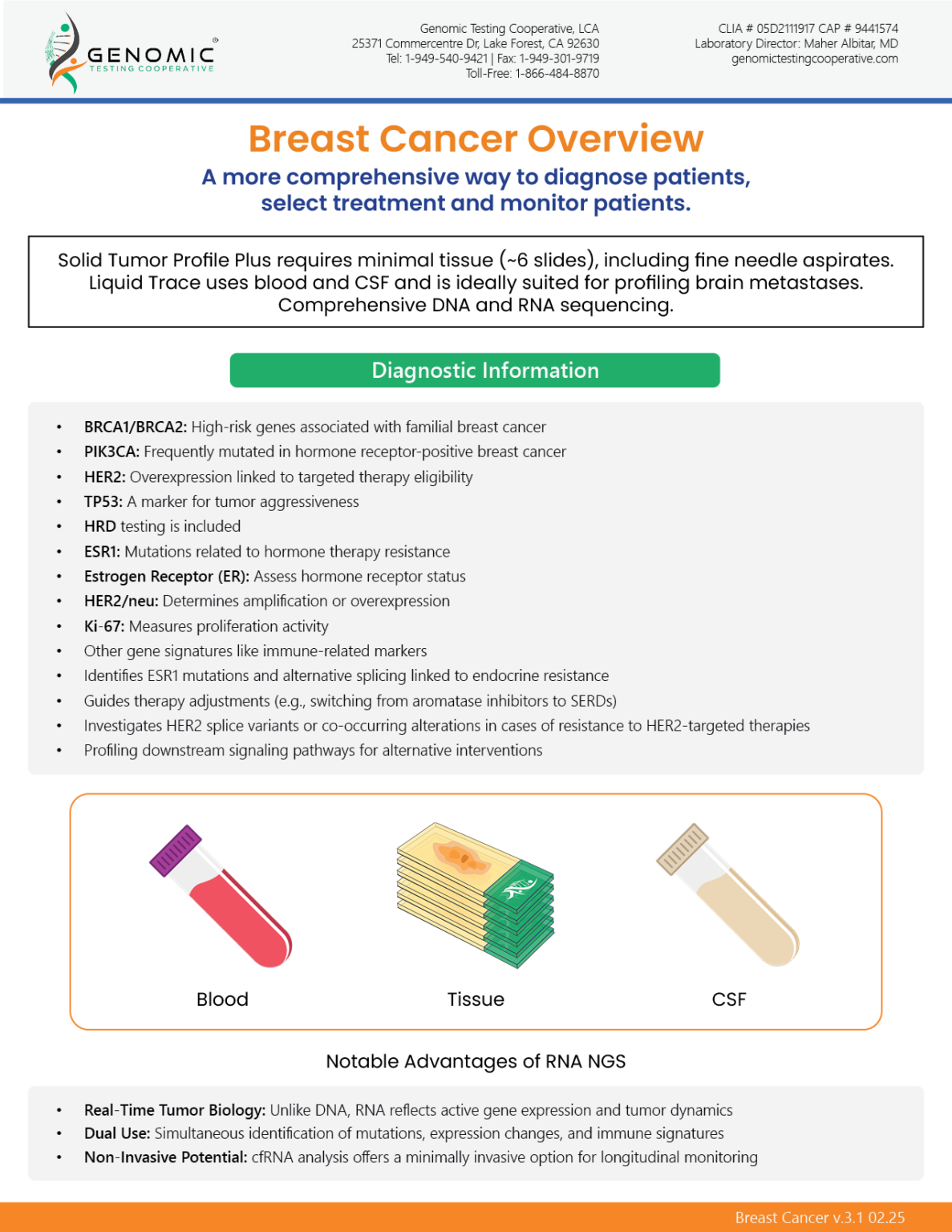 Brochures | Genomic Testing Cooperative